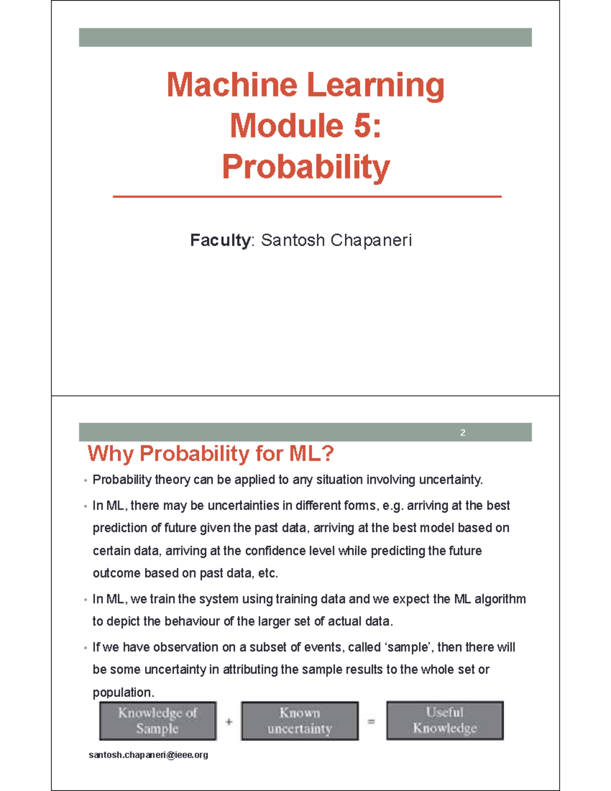 Unit-5 - ML Unit-5 - Faculty: Santosh Chapaneri Machine Learning Module ...
