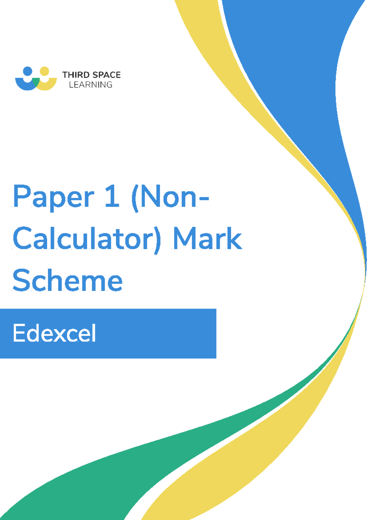 Third Space Learning Paper 1 Mark Scheme Higher Edexcel Studocu