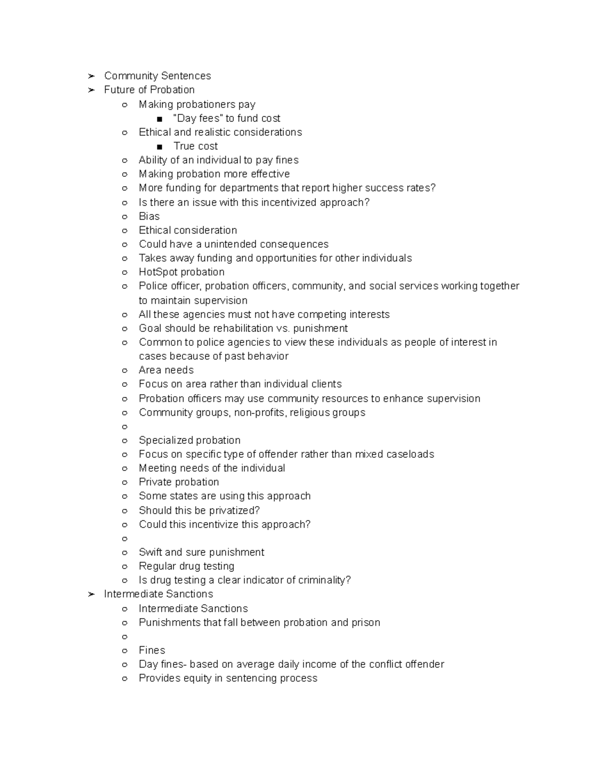 Community Sentences 10.3 - Community Sentences Future of Probation ...