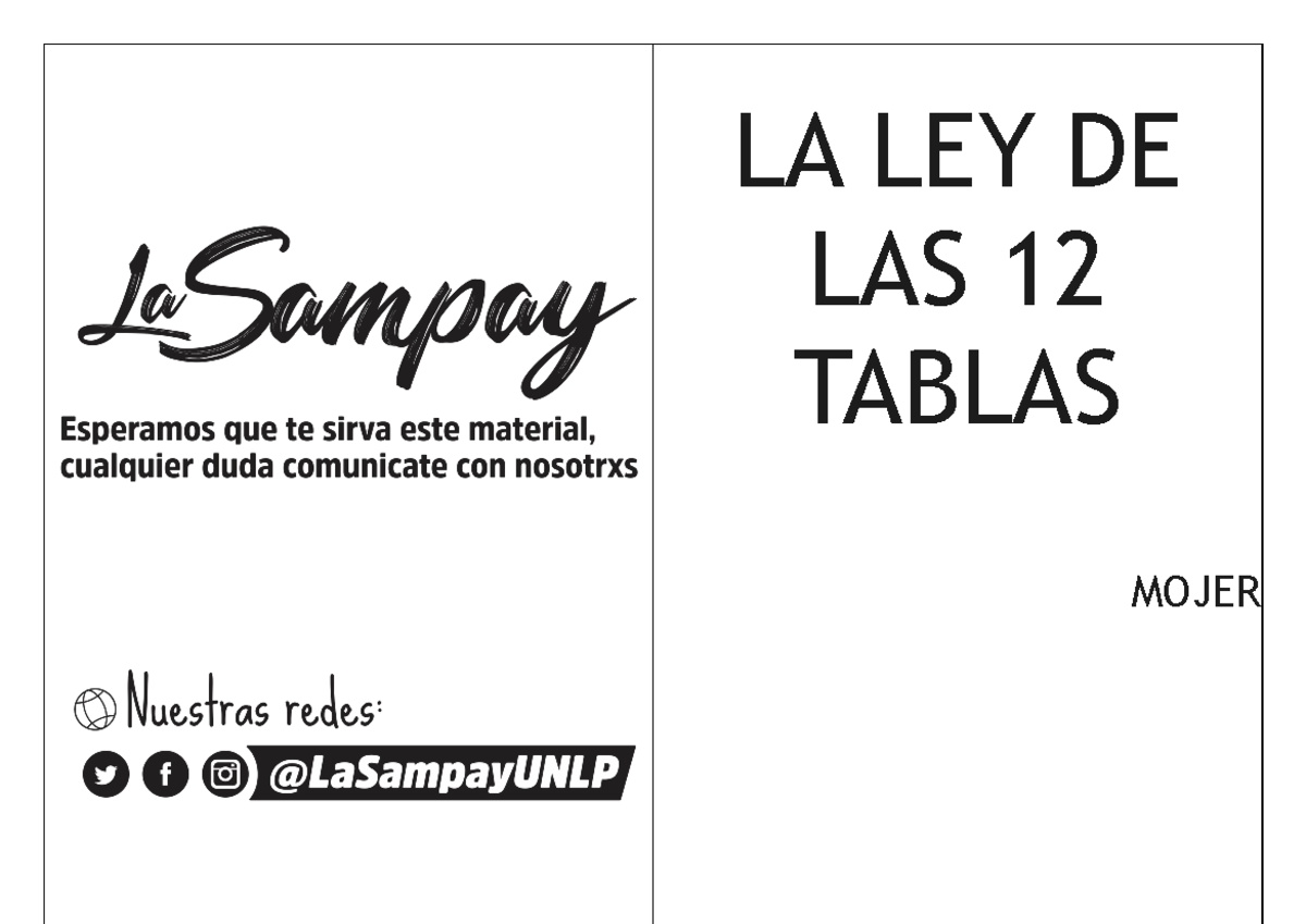 La ley de las XII tablas - Derecho Romano - LA LEY DE LAS 12 TABLAS ...