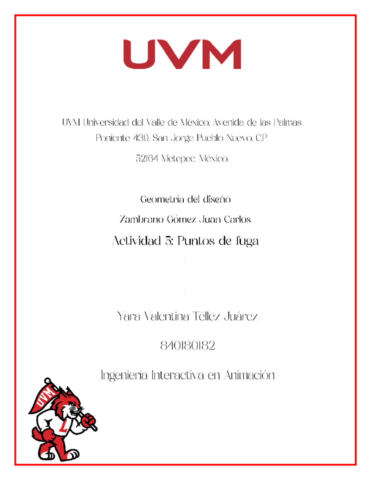 actividad 5: Puntos de fuga - Geometría del diseño - Studocu