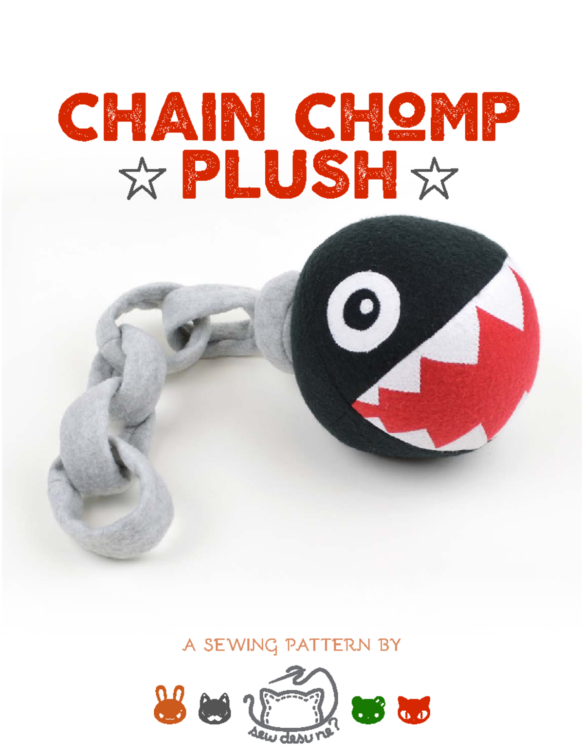 Chain chomp plush sewing pattern - chain chomp plush A SEWING PATTERN ...