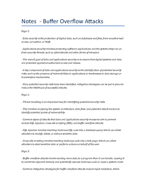 Lecture notes - Threat Modeling - Notes - Threat Modeling Sure, here ...