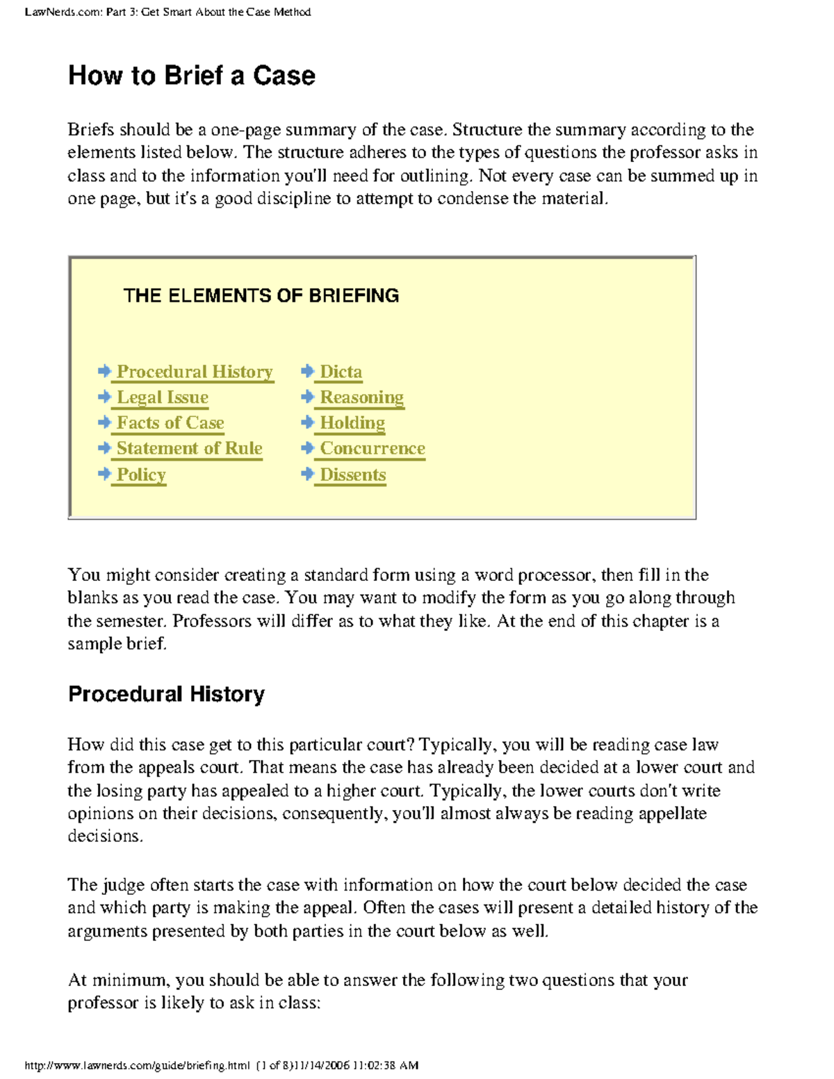 How to brief a case-lawnerds - How to Brief a Case Briefs should be a ...