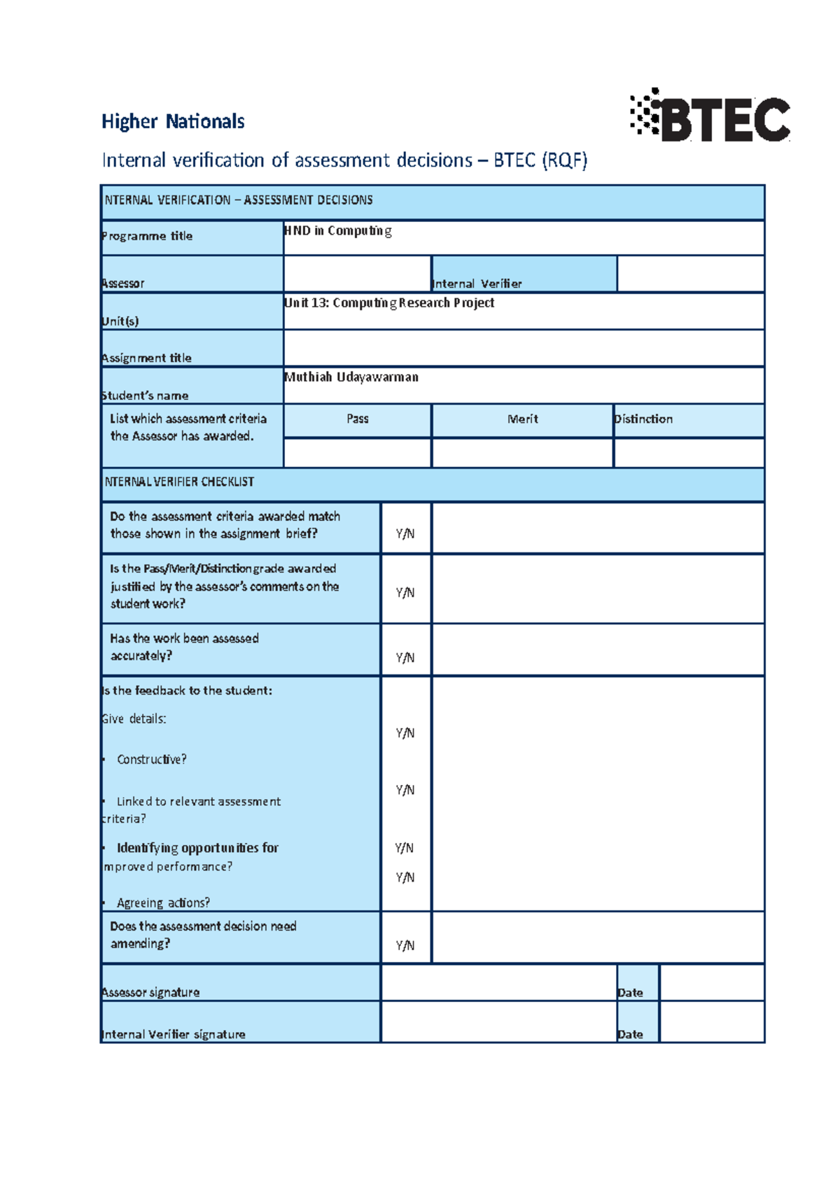 007252 CRP - Computer research - Higher Nationals Internal verification ...