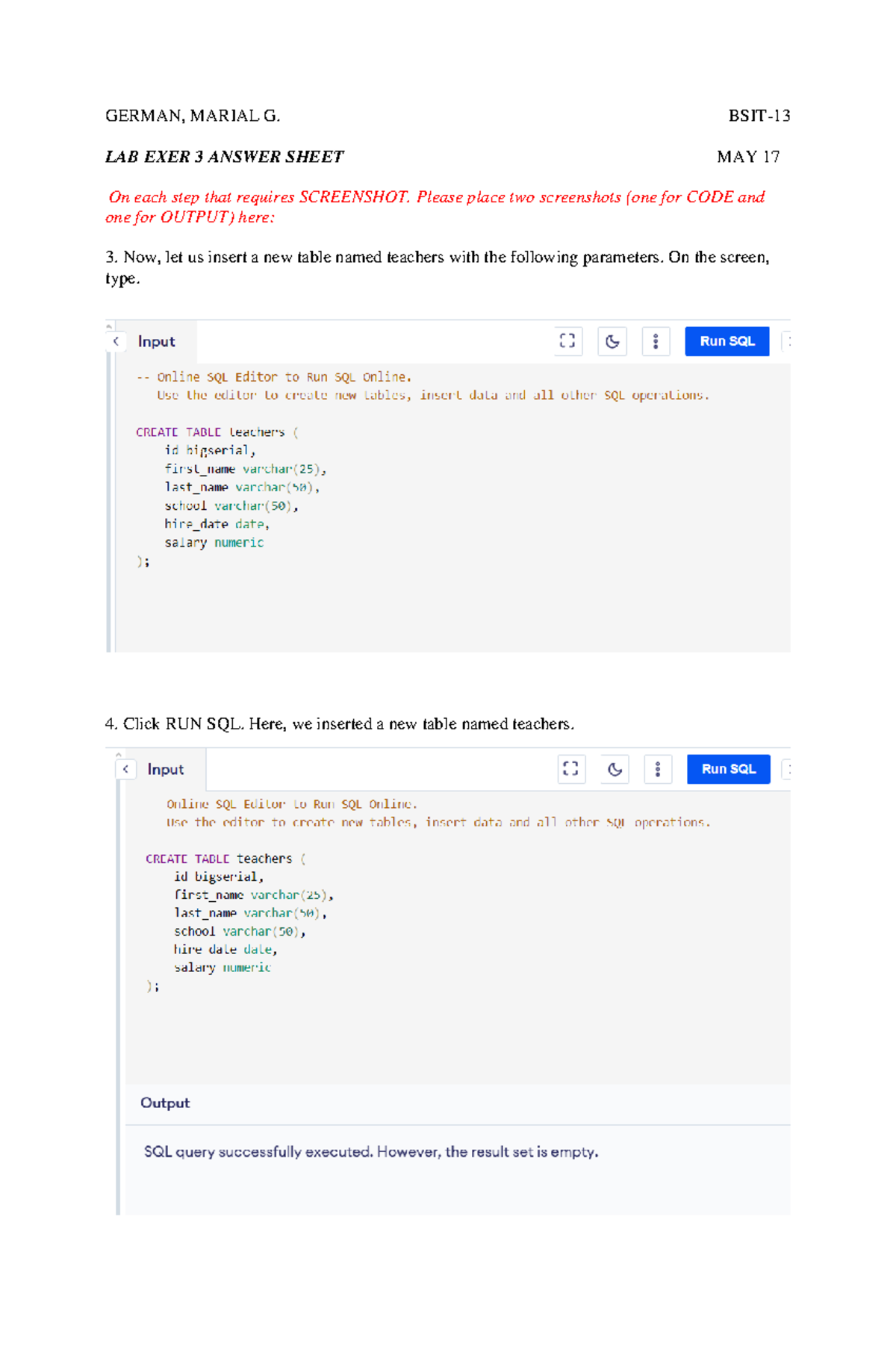 LAB EXER 3 German - ACTIVITY IN WEB DEVELOPMENT - GERMAN, MARIAL G ...