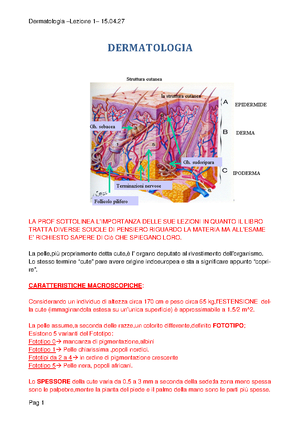 Dermatologia - tutto quello che serve per l'esame - DERMATOLOGIA 1 ...