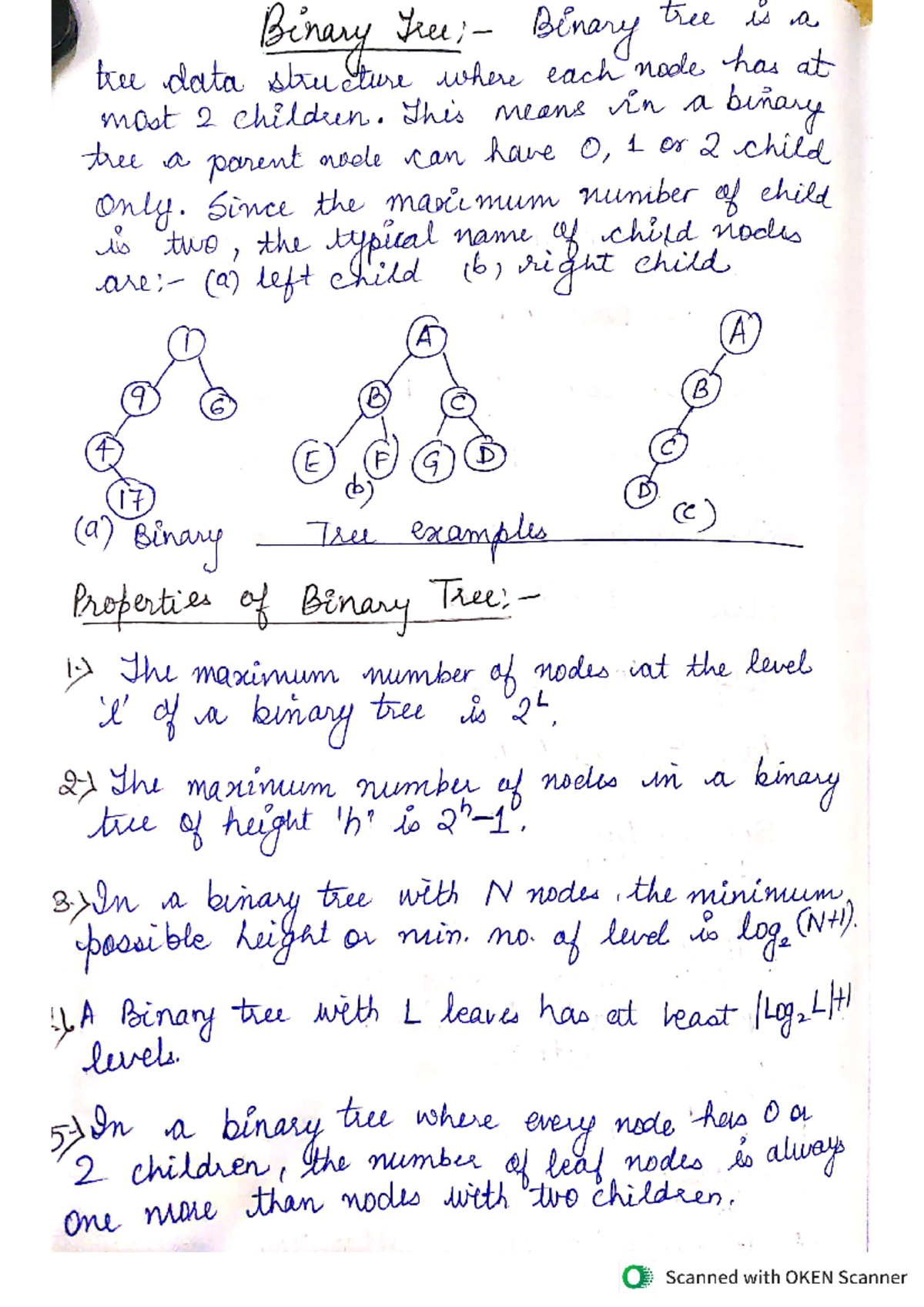 Binary Tree - xyz - Introduction of computer application - Studocu