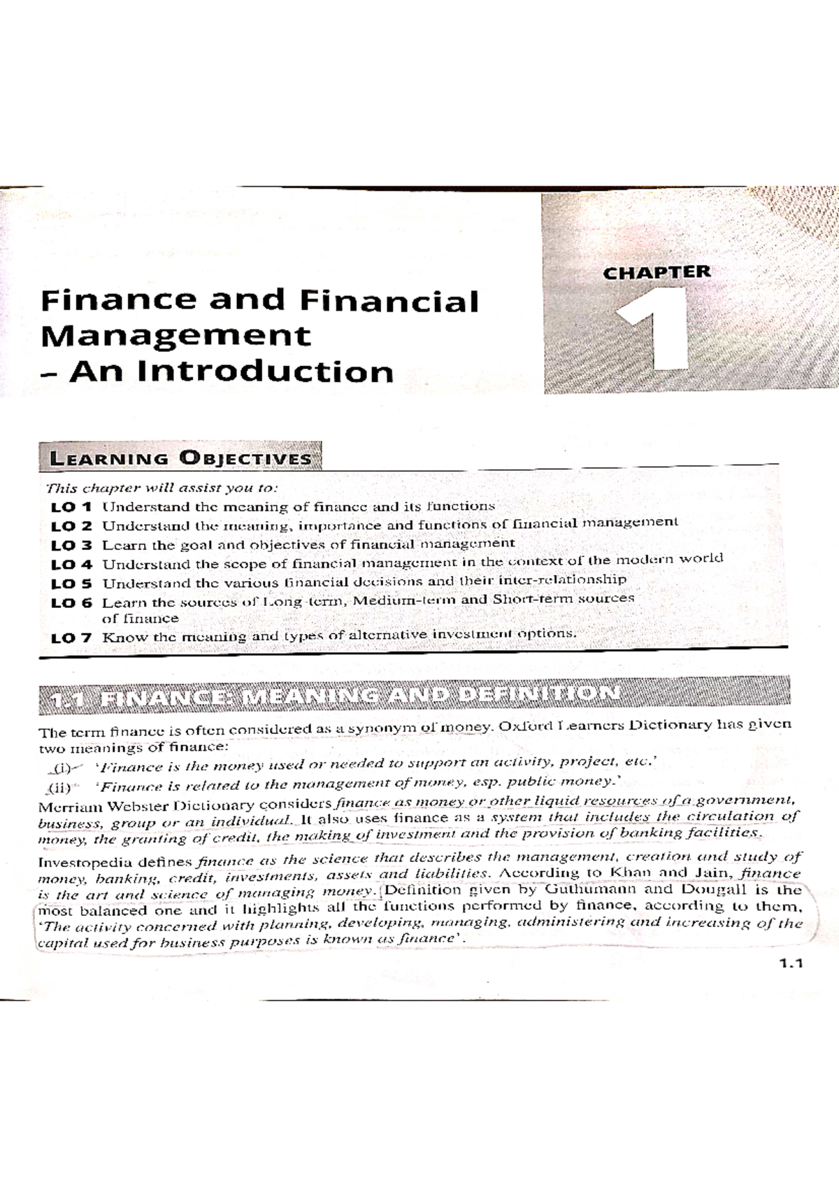 Ch 1 - This is for financial management gec 2nd yr du - Finance For ...