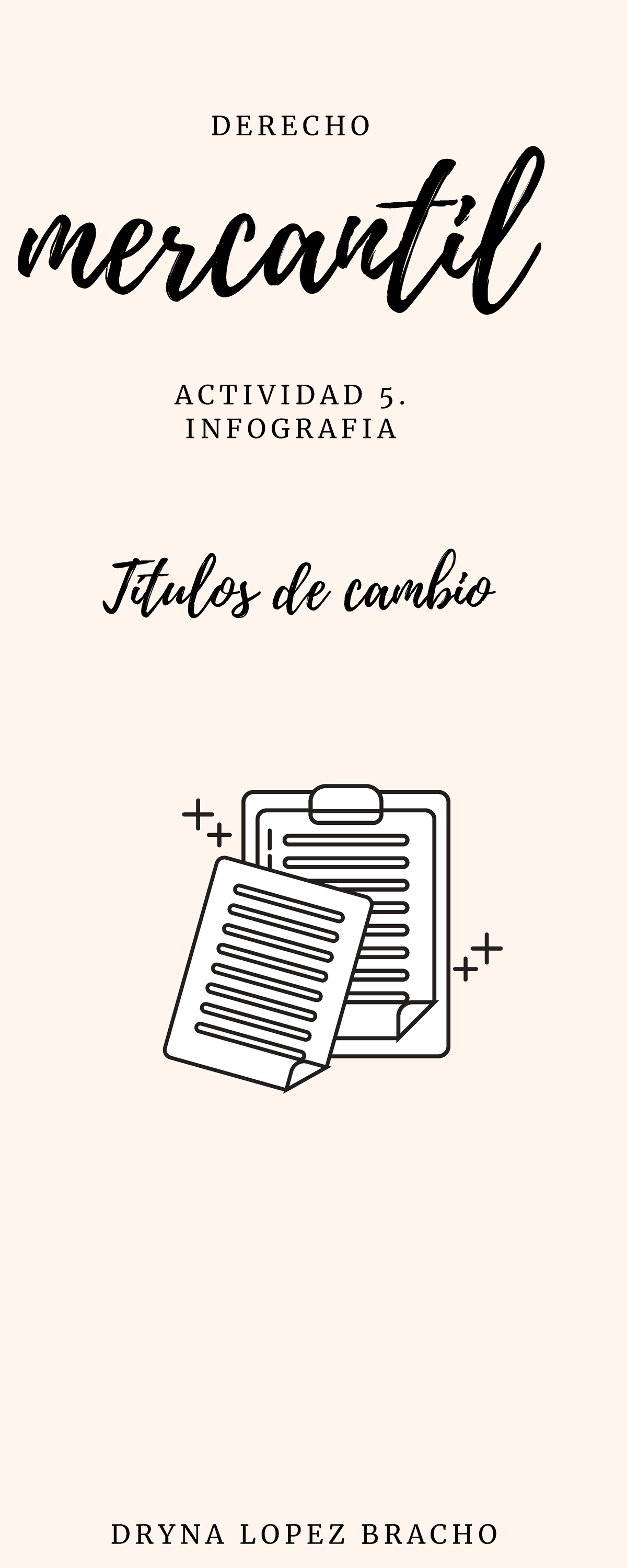 Act5 - Comerciante - mercantil D E R E C H O A C T I V I D A D 5. I N F O G R A F I A Títulos de ...