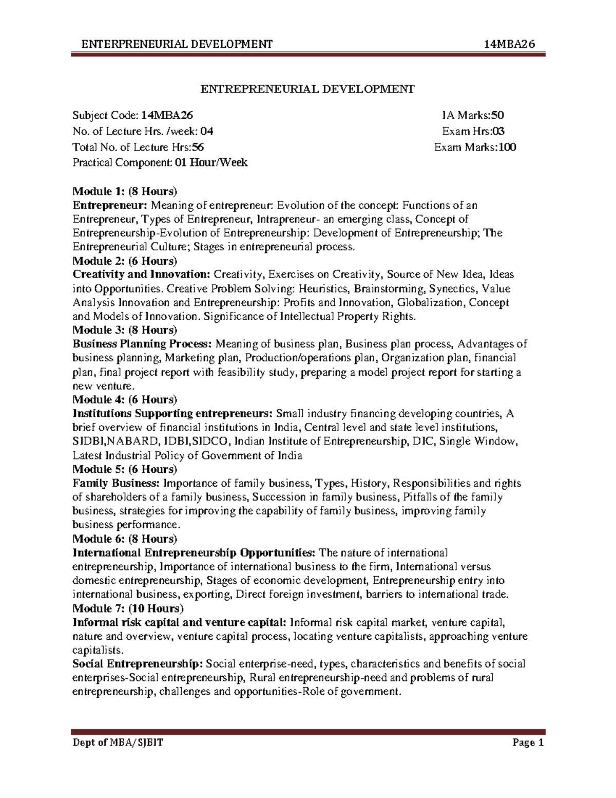 310894482-MBA-II- Enterpreneurial- Development-14MBA26- Notes-1-pdf ...