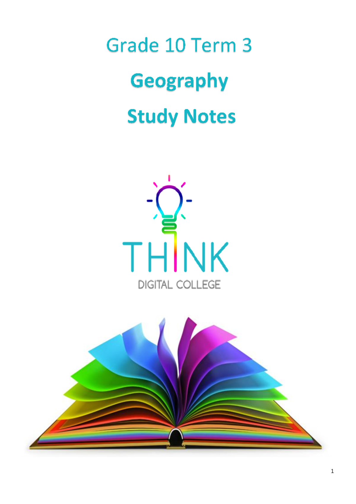 Geo study notes gr 10 - Grade 10 Term 3 Geography Study Notes The world ...