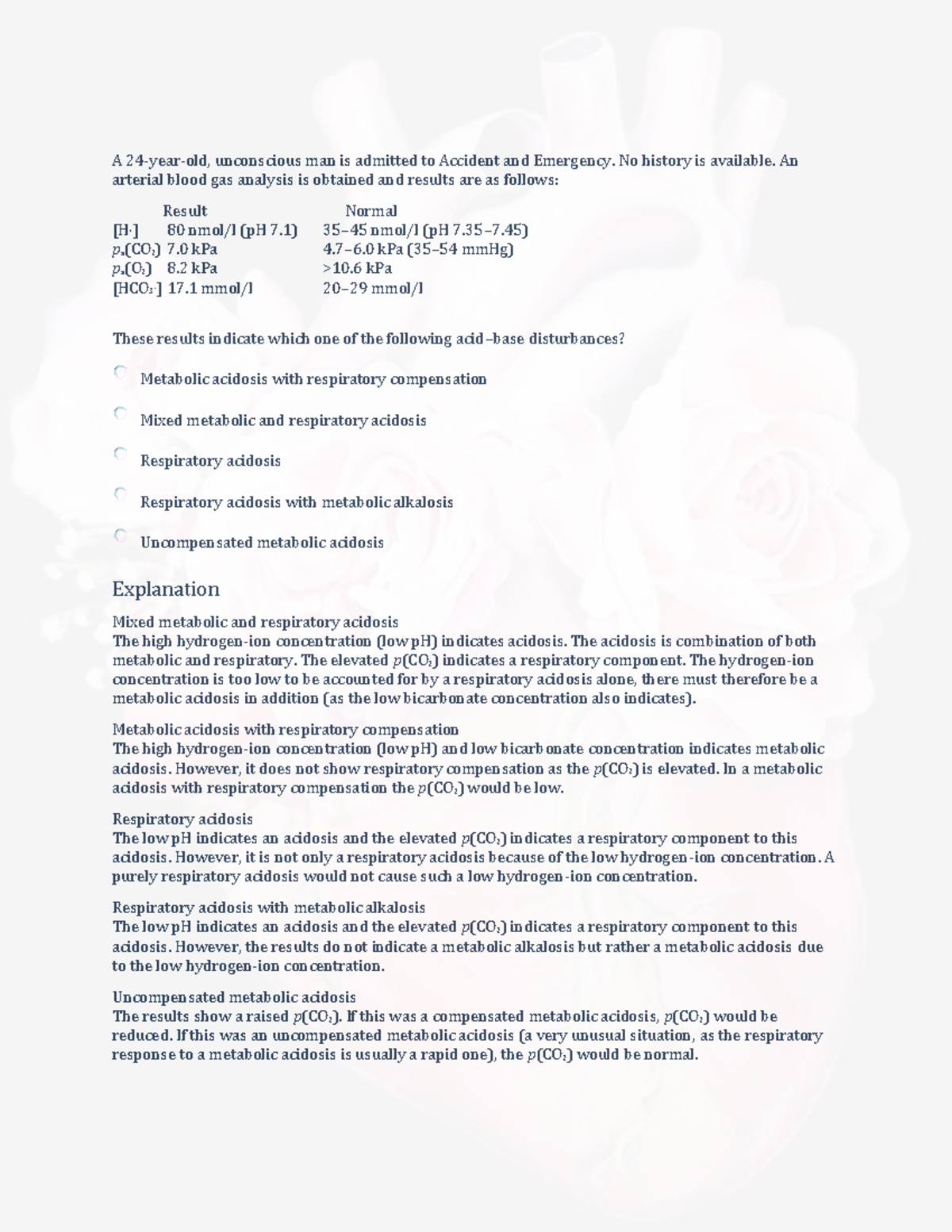 Acid Base Statistics - ED5012 - CU - Studocu