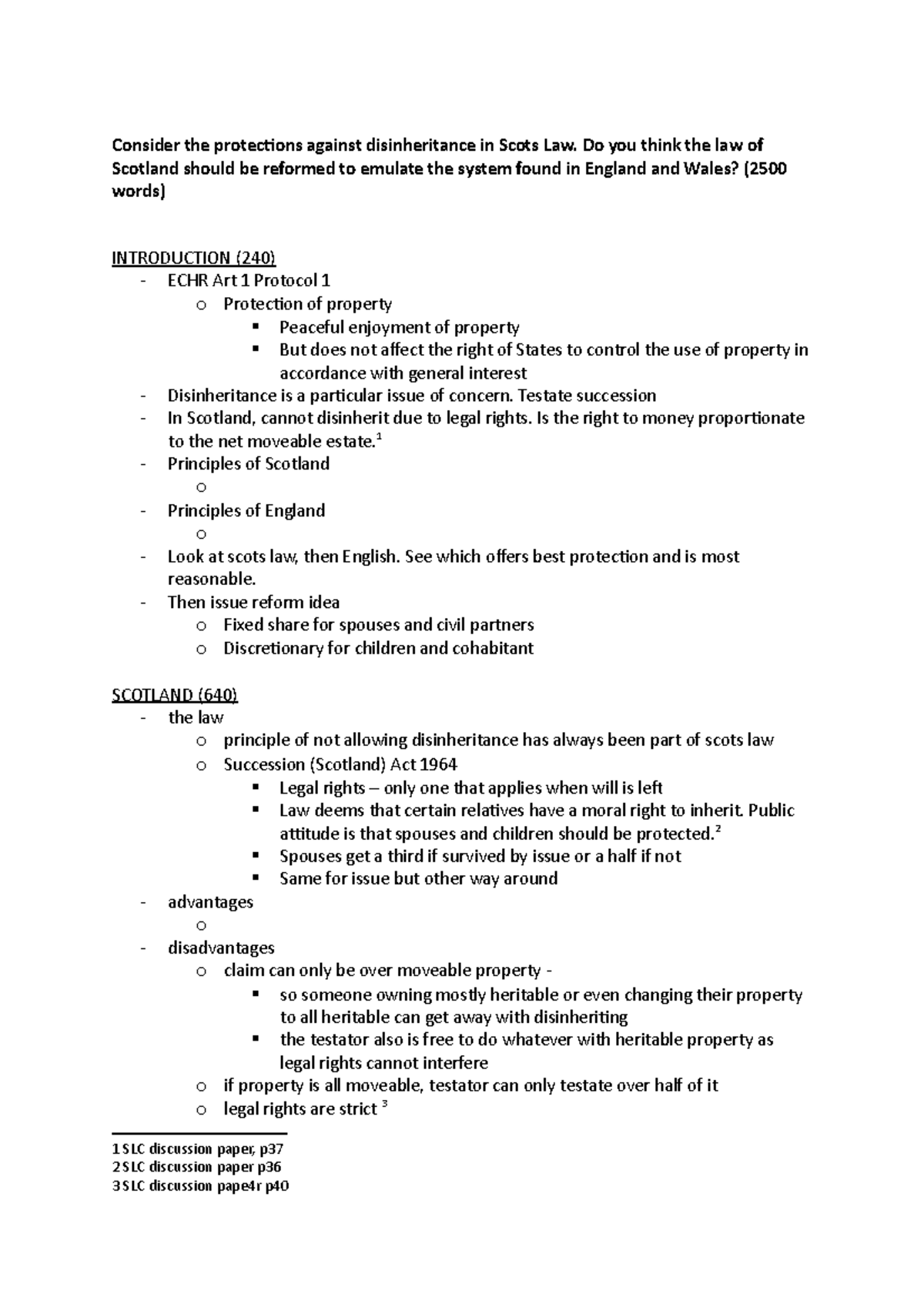 Protections Against Disinheritance in Scots Law: Should Reform Be ...