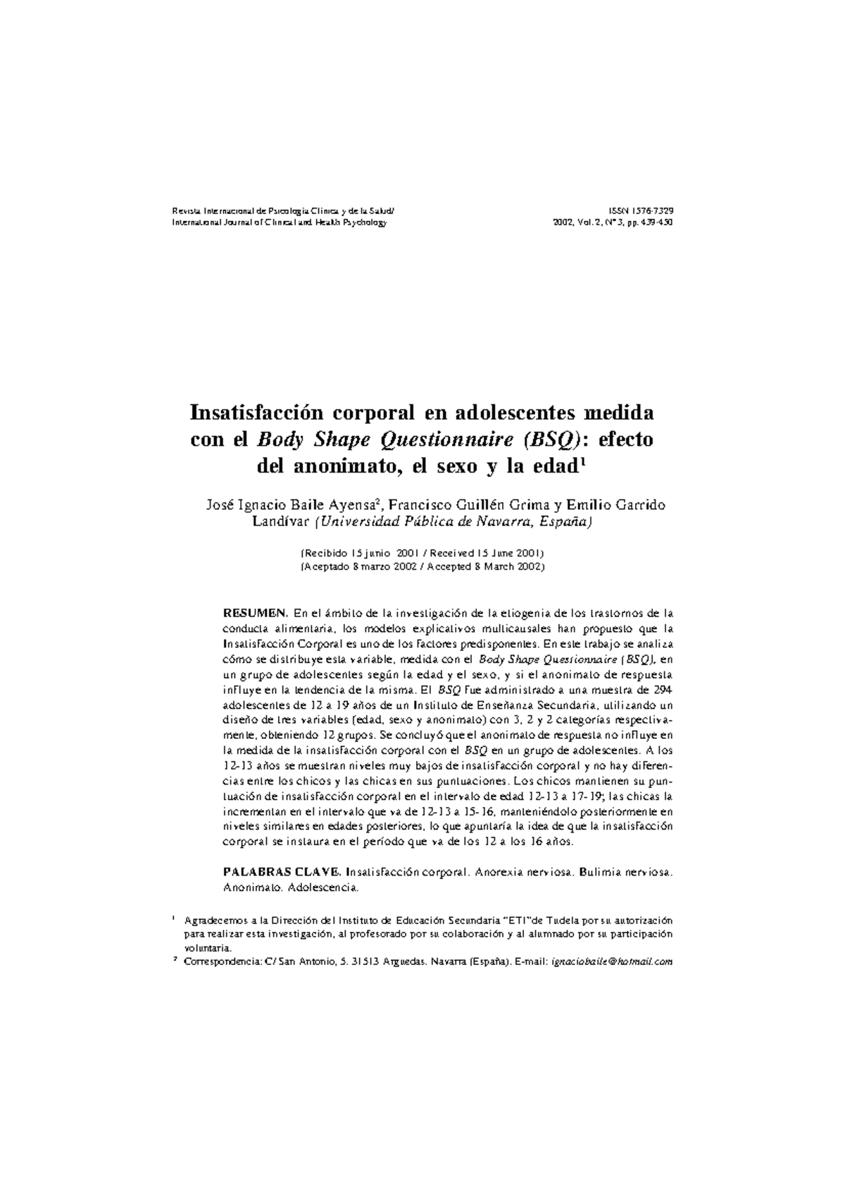 Ijchp-49 - Xxccc - DEL RIO SÁNCHEZ et al. Bulimia nerviosa y trastornos ...