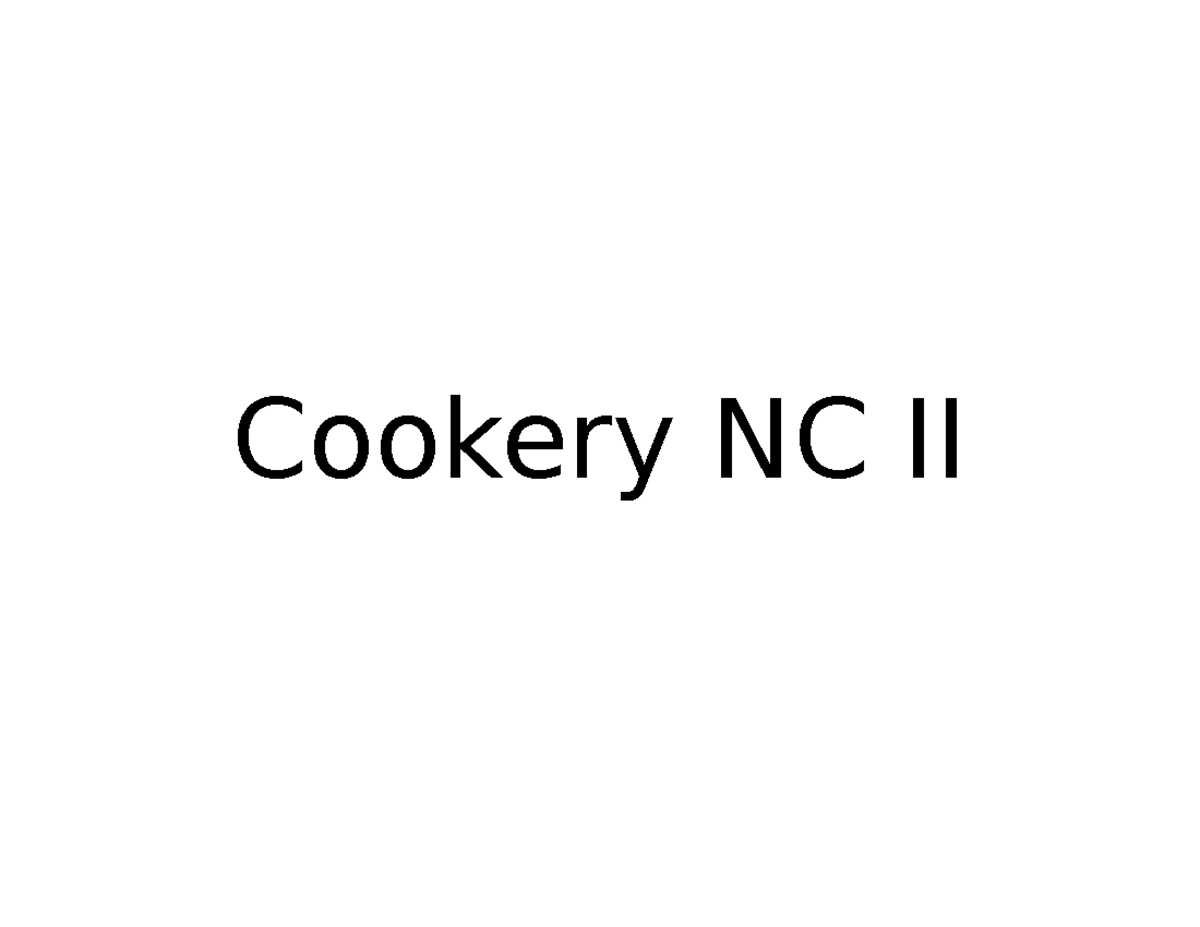 Cookery NC II - Cookery NC II Preparing Meat Dishes Common and Foreign ...