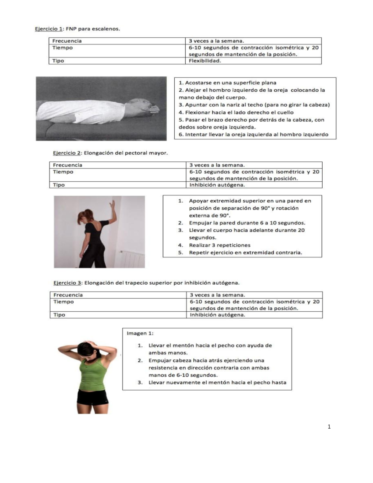 Pauta de Tratamiento - Síndrome del opérculo torácico - Fisioterapia ...
