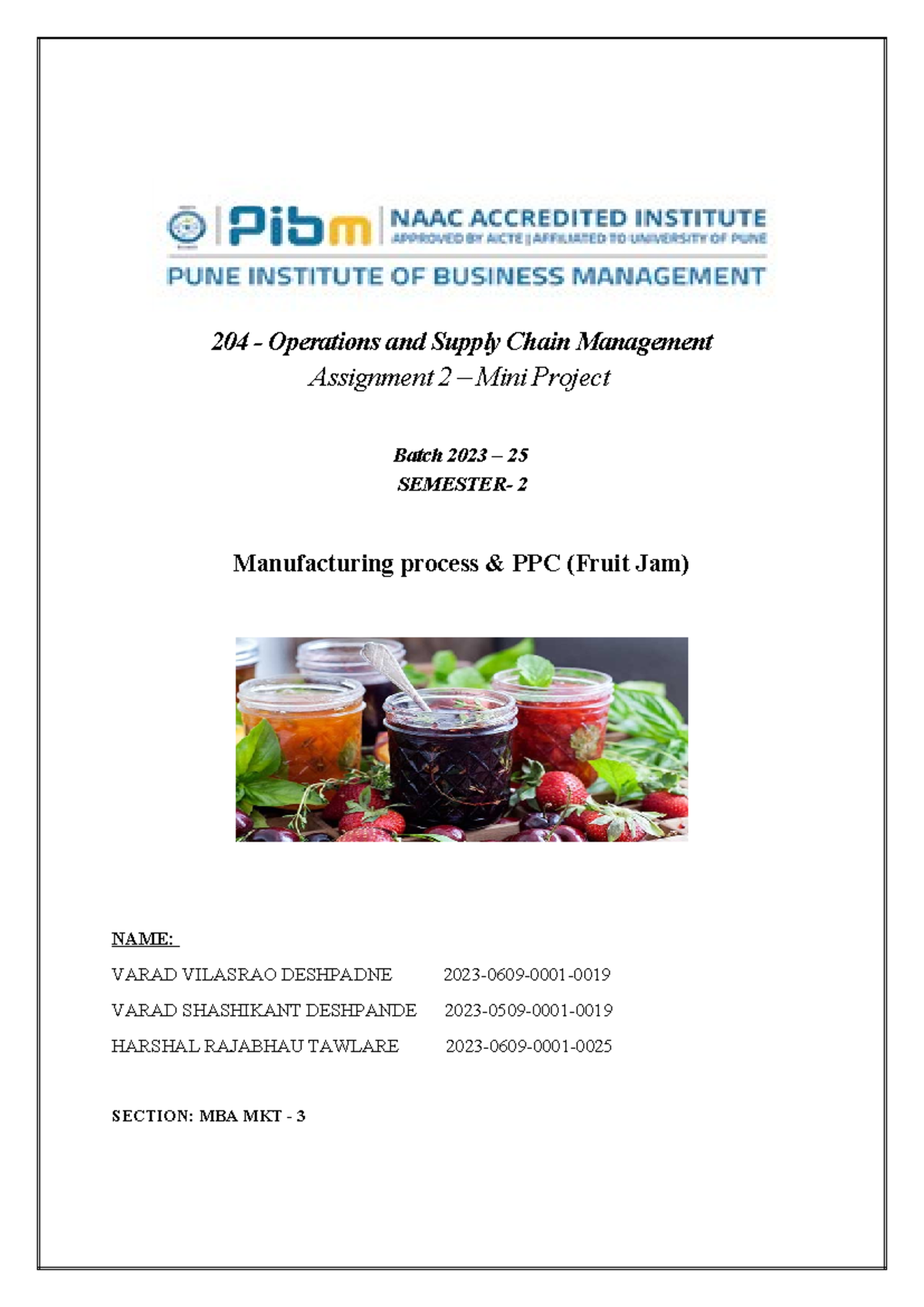 Oscm main operationals and supply chain management - 204 - Operations and Supply Chain ...