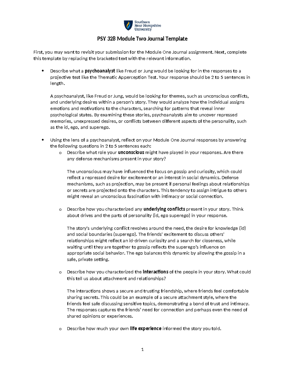 PSY 328 Module Two Journal Assignment - PSY 328 Module Two Journal ...