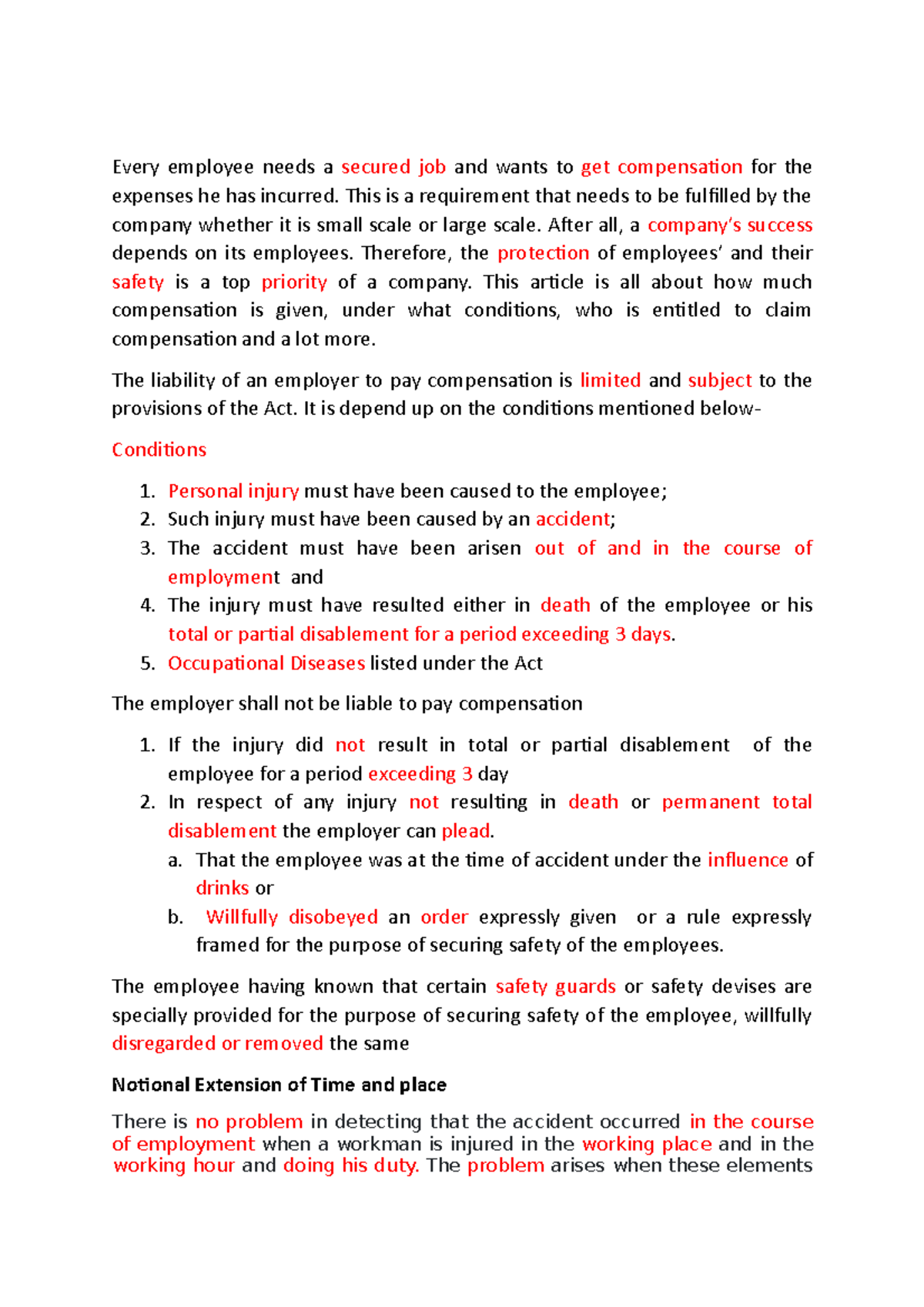 Notional Extension - Every employee needs a secured job and wants to ...