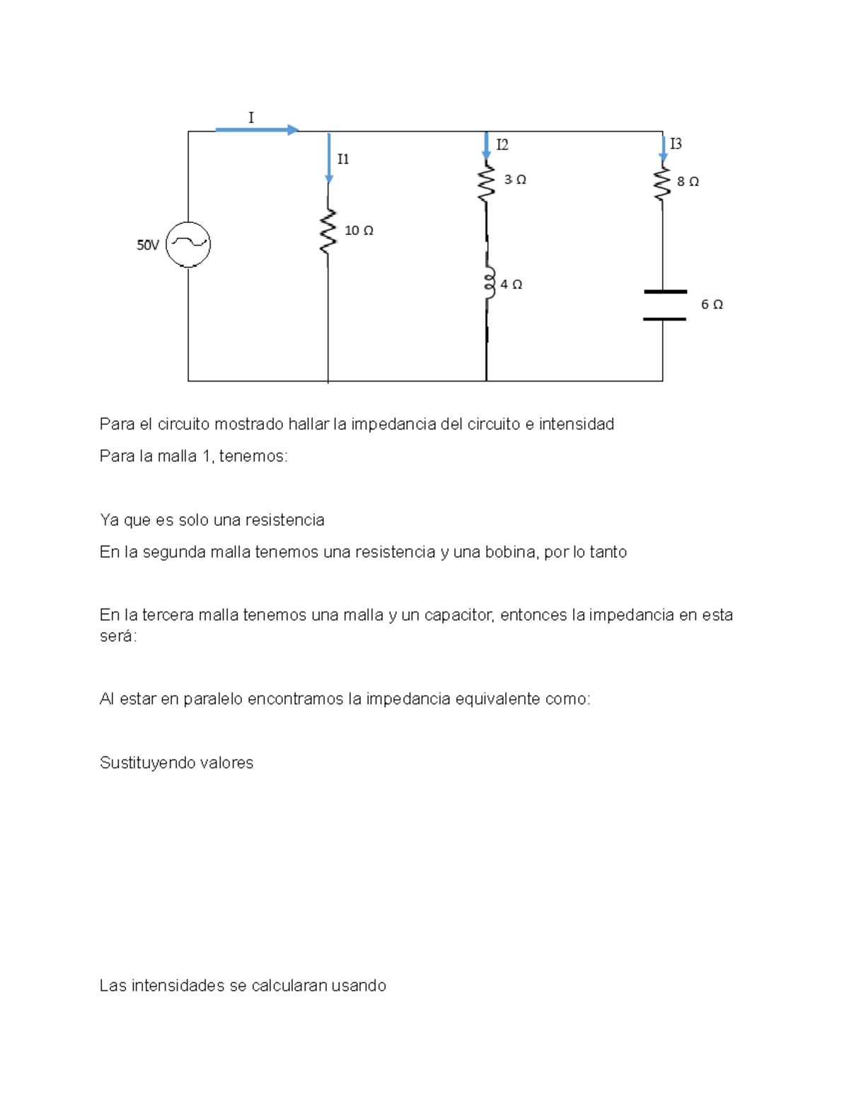 Ejemplo nro complejo electro - Para el circuito mostrado hallar la ...