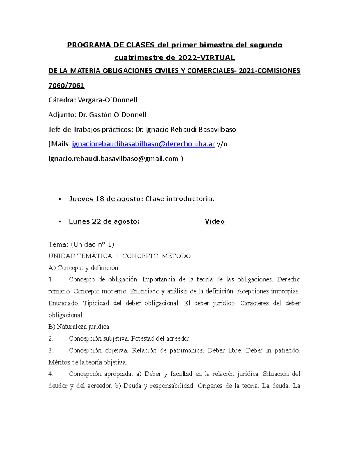 Cronograma-1°bimestre-2° cuatrimestre.2022 Obligaciones - PROGRAMA DE ...