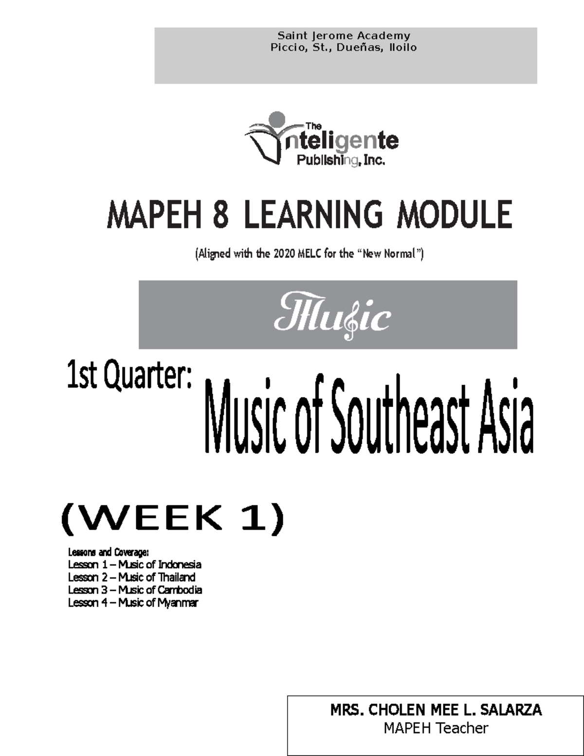 UNIT I - Mapeh module - MAPEH 8 LEARNING MODULE (Aligned with the 2020 ...