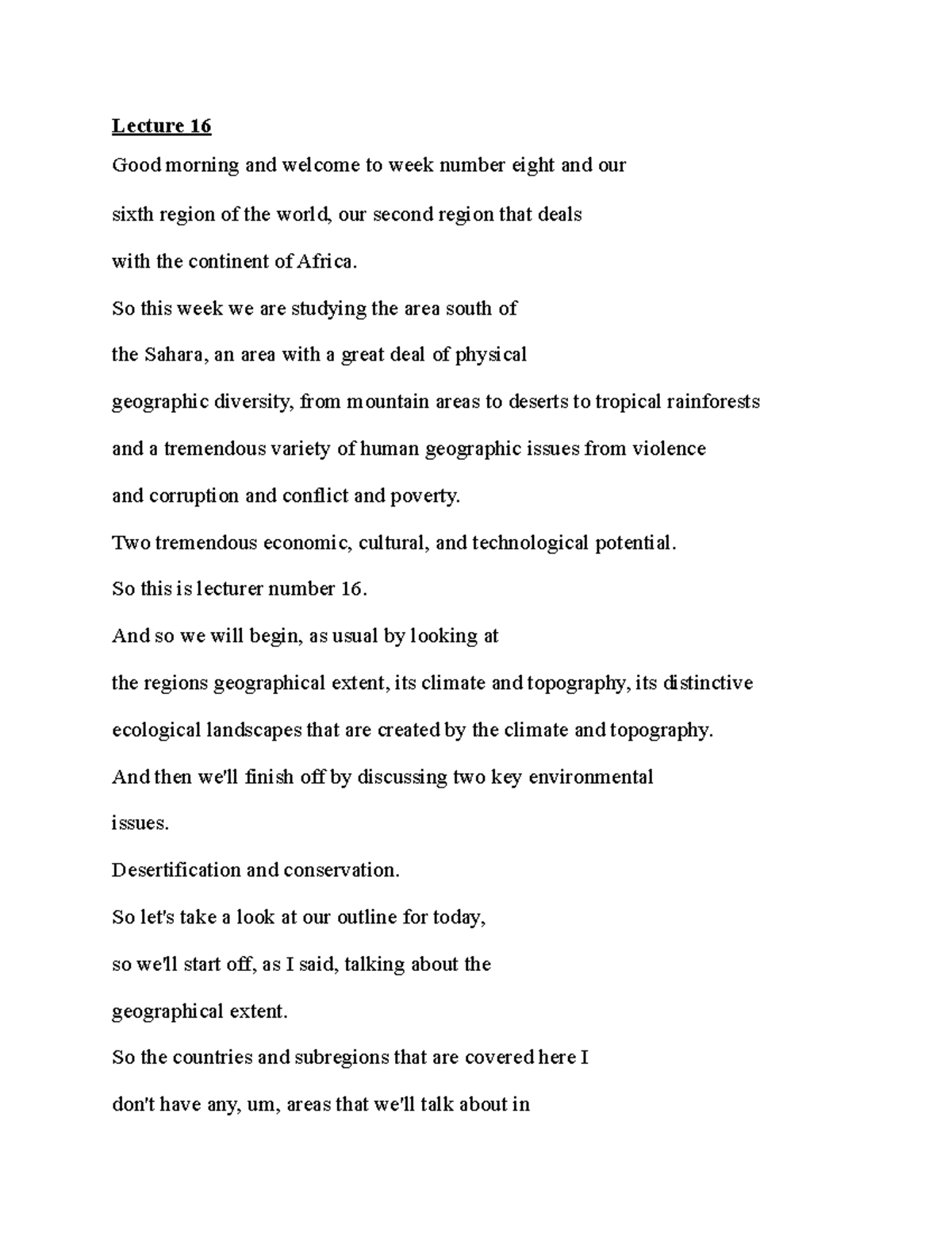 WEEK 8 (TRANSCRIPT) - Lecture 16 Good morning and welcome to week number eight and our sixth ...