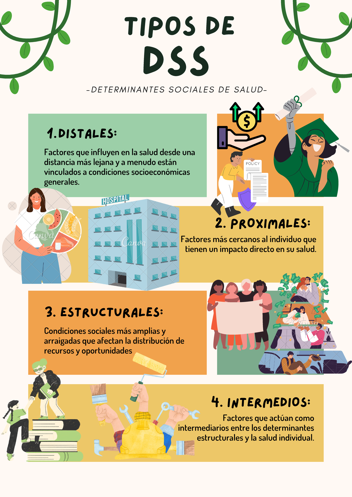 Tipos de DSS - Trabajo realizado en clases - Tipos de Dss 4. INTERMEDIOS: 1. DISTALES: Factores ...