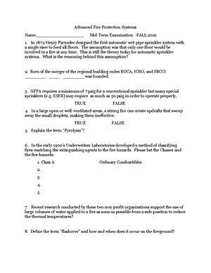 Final Exam -Fire Prevention Spring 2021 - SPRINGFIELD TECHNICAL ...