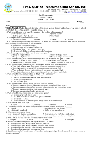 Grade 10 - Lecture notes 6 - Pres. Quirino Treasured Child School, Inc ...