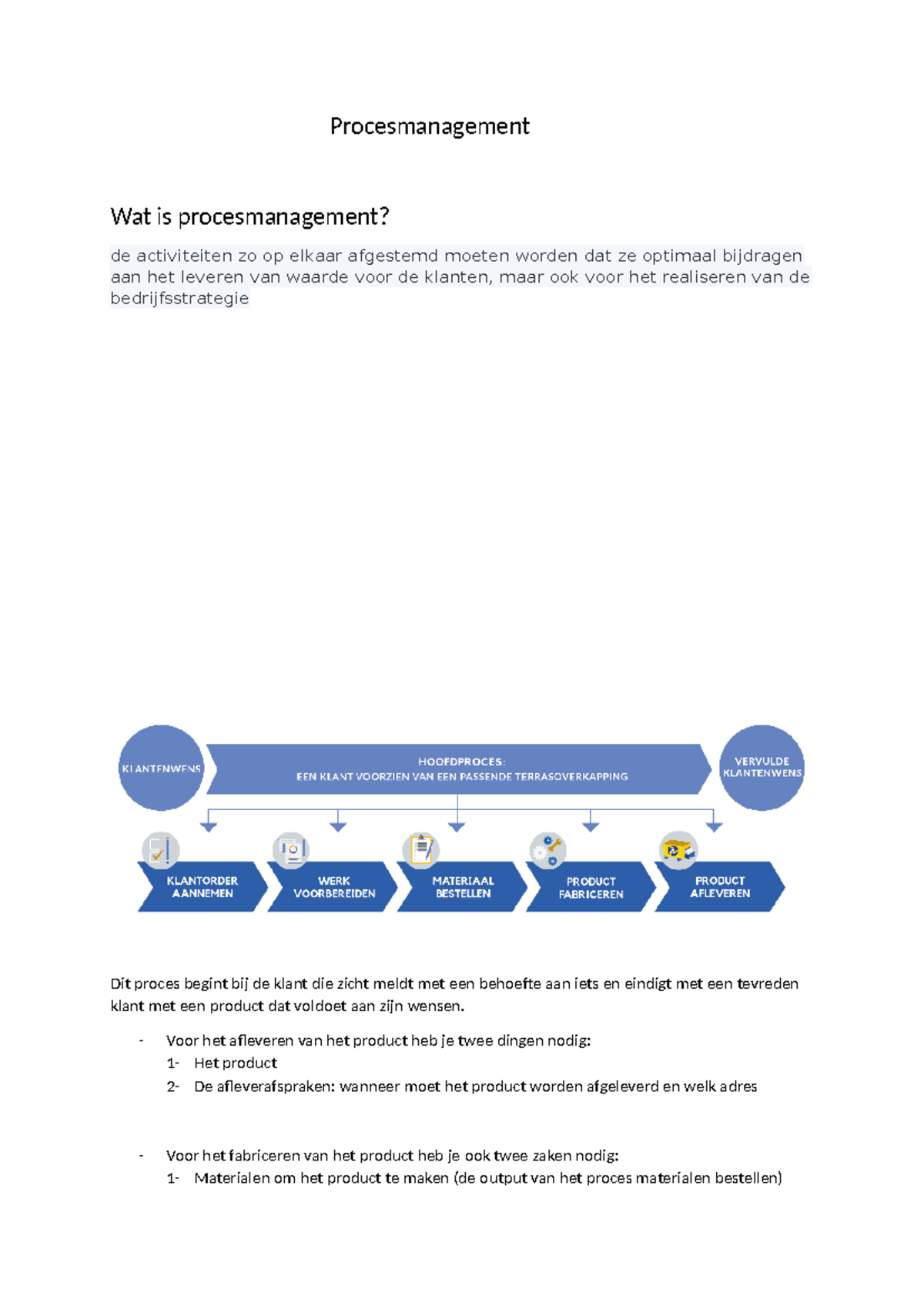 Procesmanagement - Procesmanagement Wat is procesmanagement? de ...