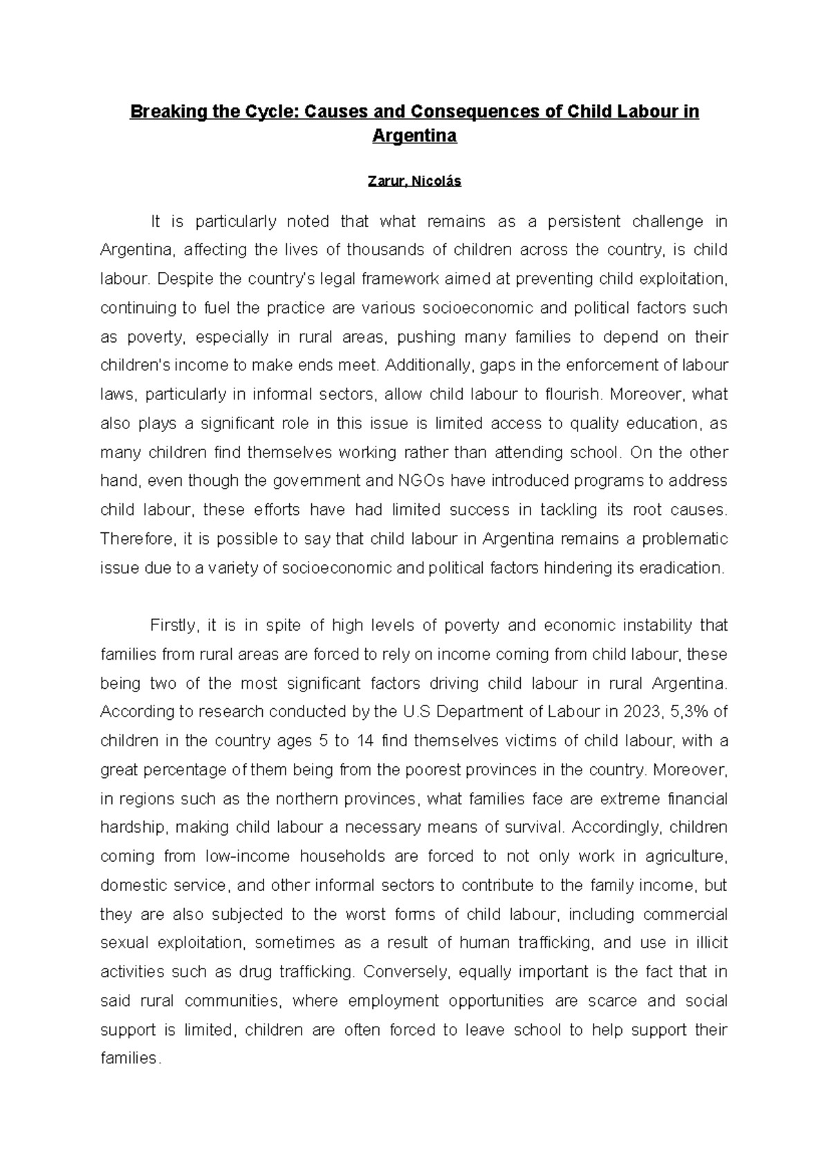 Child labour - qaaaaaaaaaa - Breaking the Cycle: Causes and ...