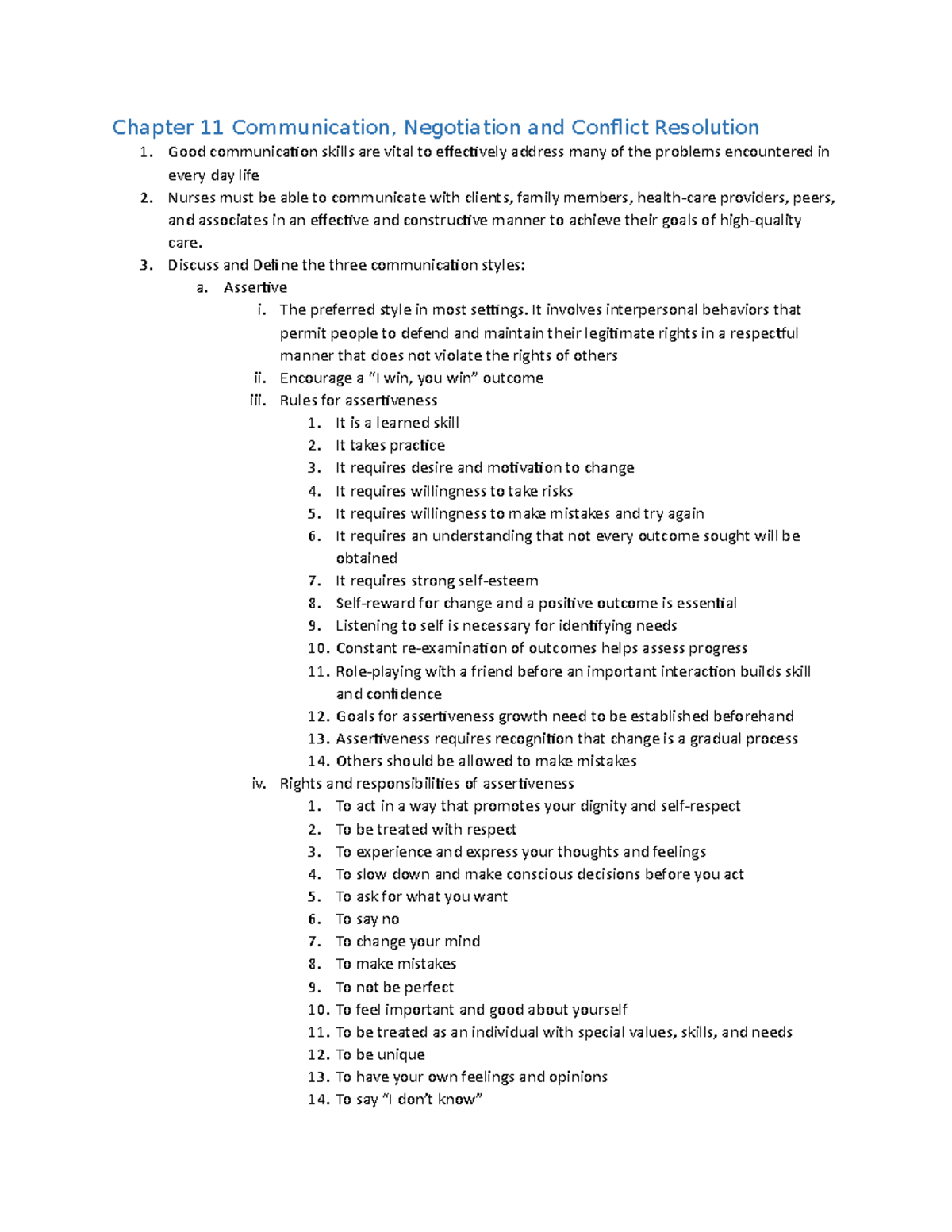 Chapter 11 Communication Negotiation and Conflict Resolution - Chapter ...