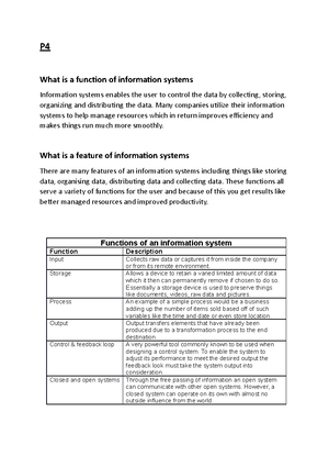Unit 6 P1 - All the info is on the document - Procedural Explain what ...