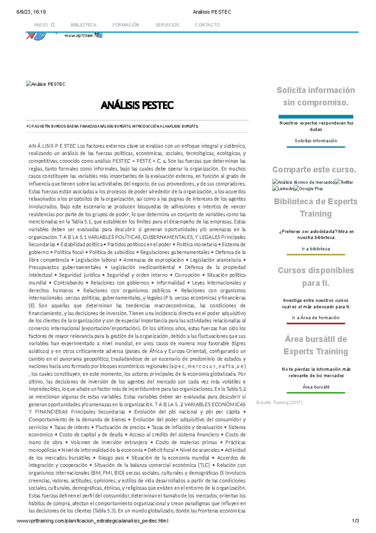 Análisis Pestec - ninguna - 6/9/23, 16:19 Análisis PESTEC - Studocu