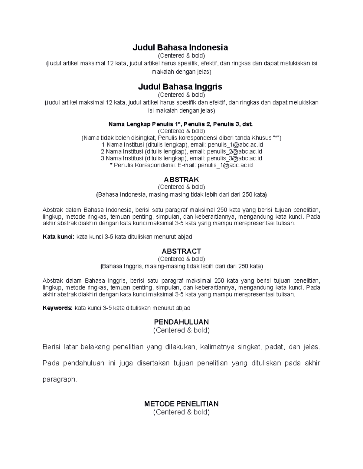 Template-JIPI - This is template for student to write a journal - Judul ...