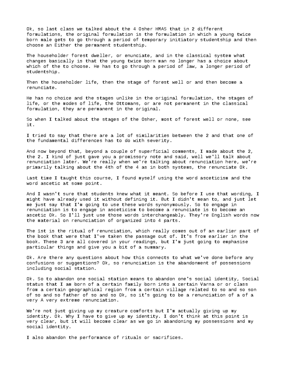 Lecture 3 notes - Ok, so last class we talked about the 4 Osher HMAS ...