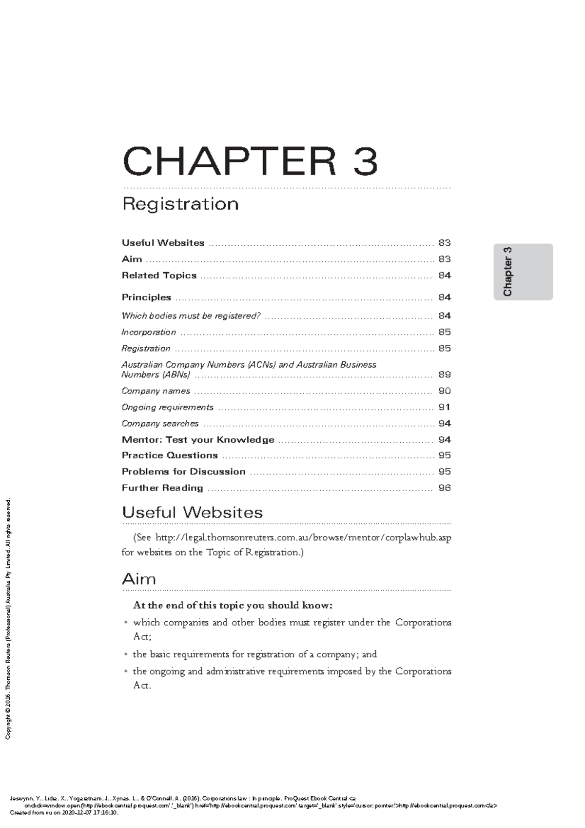 Corporations Law In Principle - ( Chapter 3 Registration ) - CHAPTER 3 ...