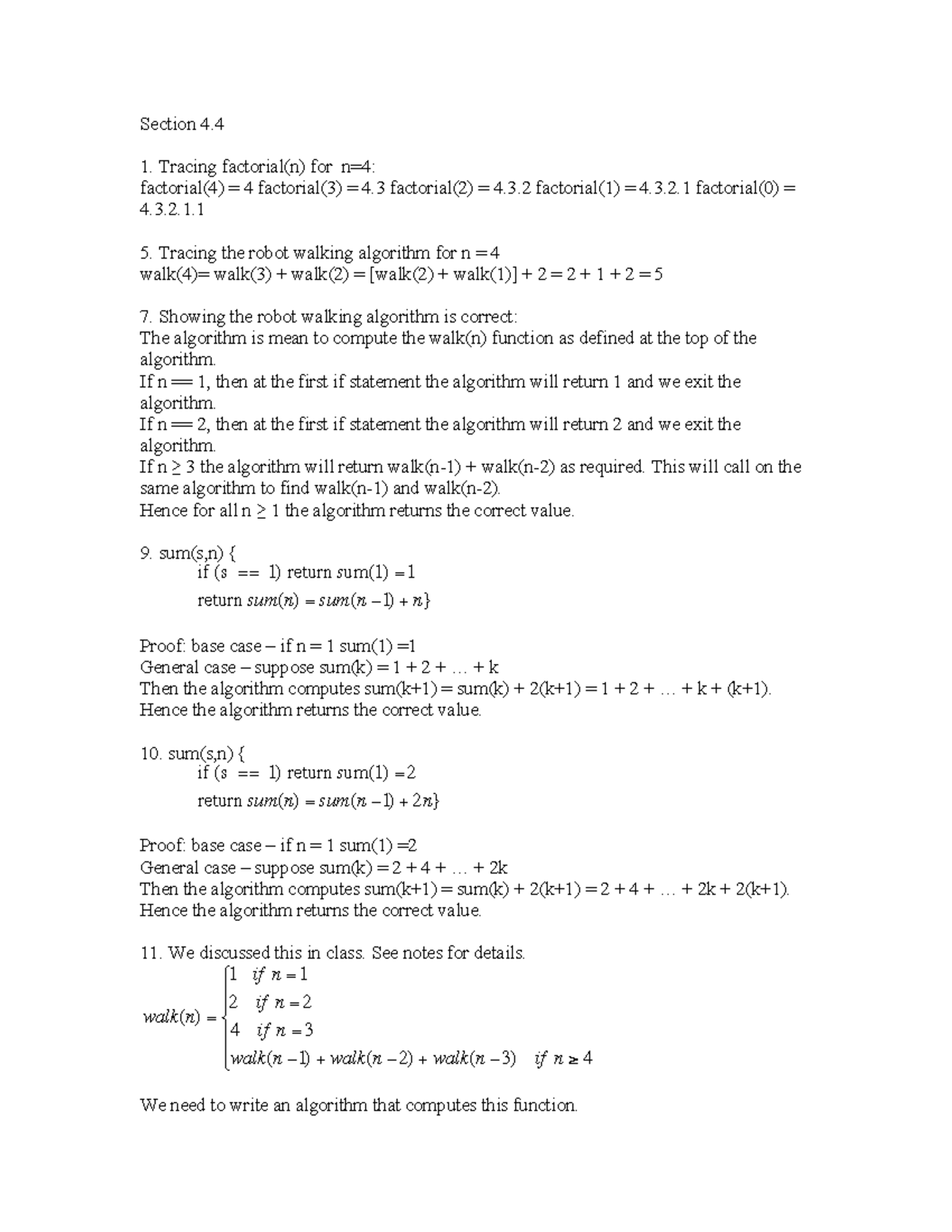 Section 4-4 - practice - Section 4. Tracing factorial(n) for n=4 ...