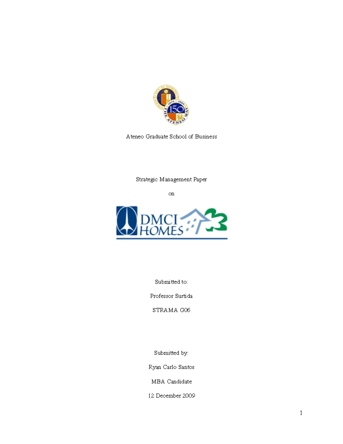 39992367 Sample Strama Final Paper 2 1 - Ateneo Graduate School of ...