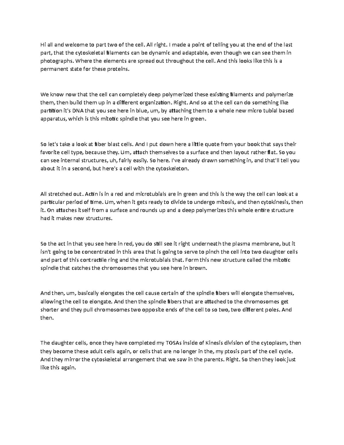 Chapter 6 Tour of the Cell Part 2 - Hi all and welcome to part two of ...