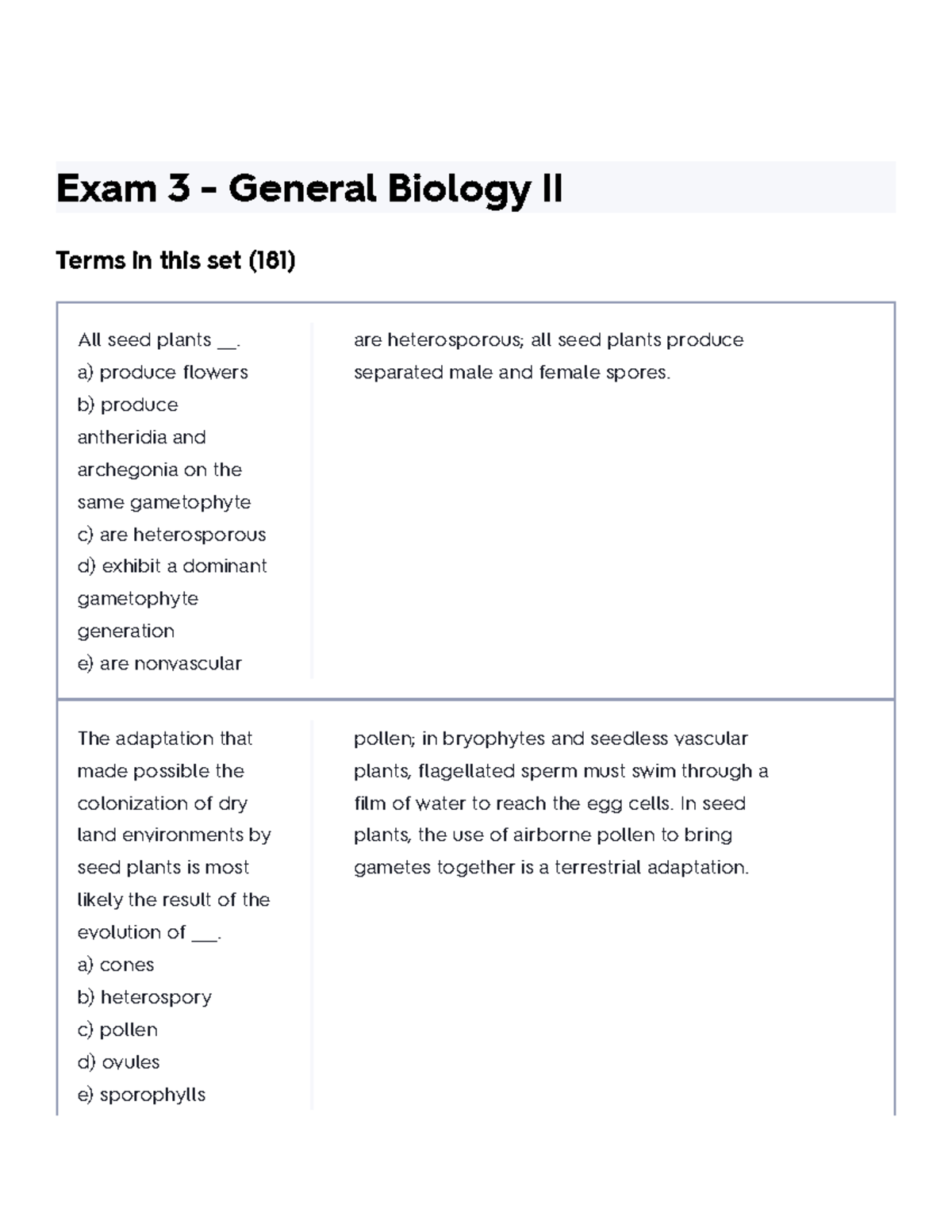 Exam 3 - General Biology II Flashcards Quizlet - Exam 3 - General ...