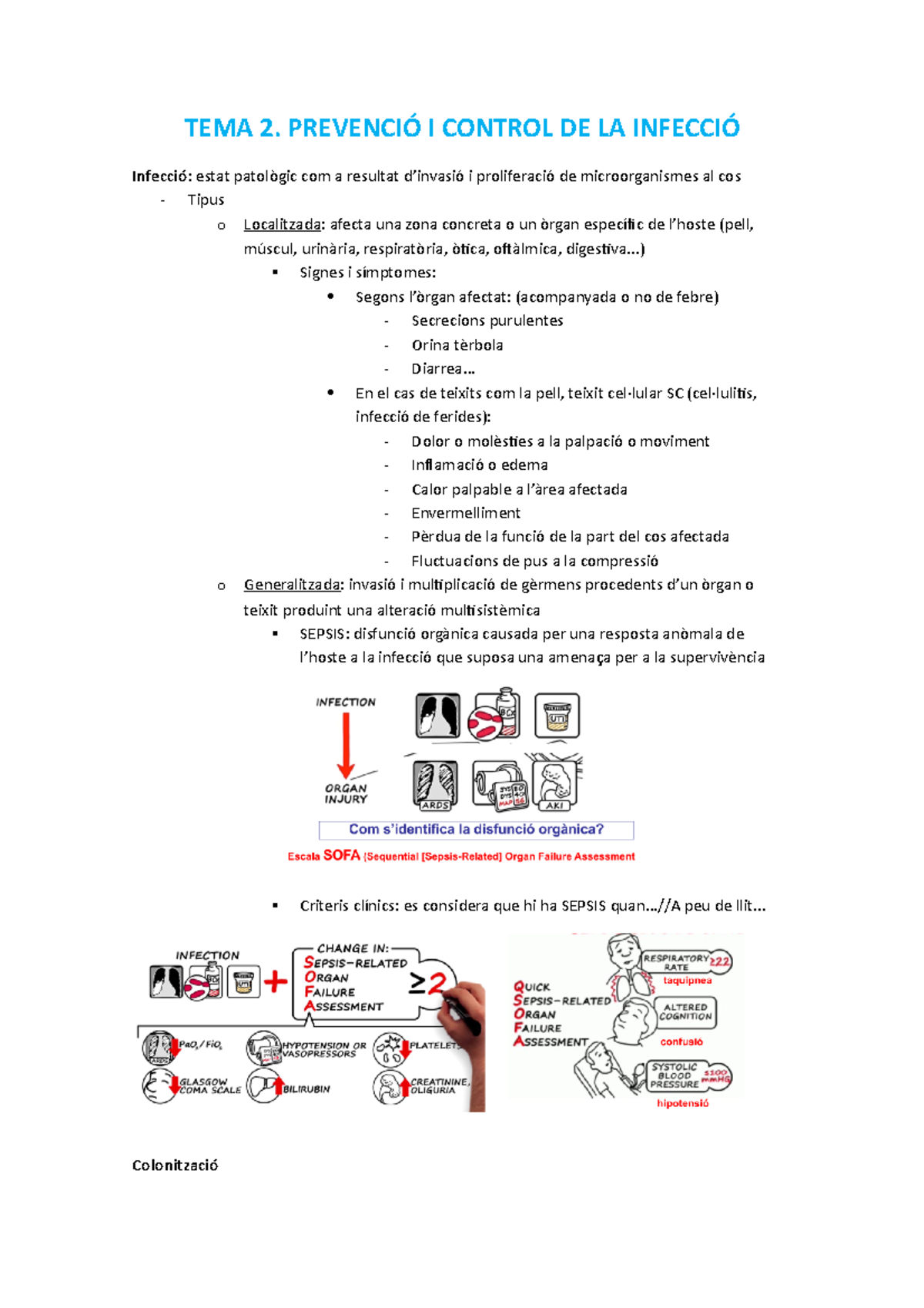 T2 Infecció - resumen entero de la parte de infecciones de enfermeria ...