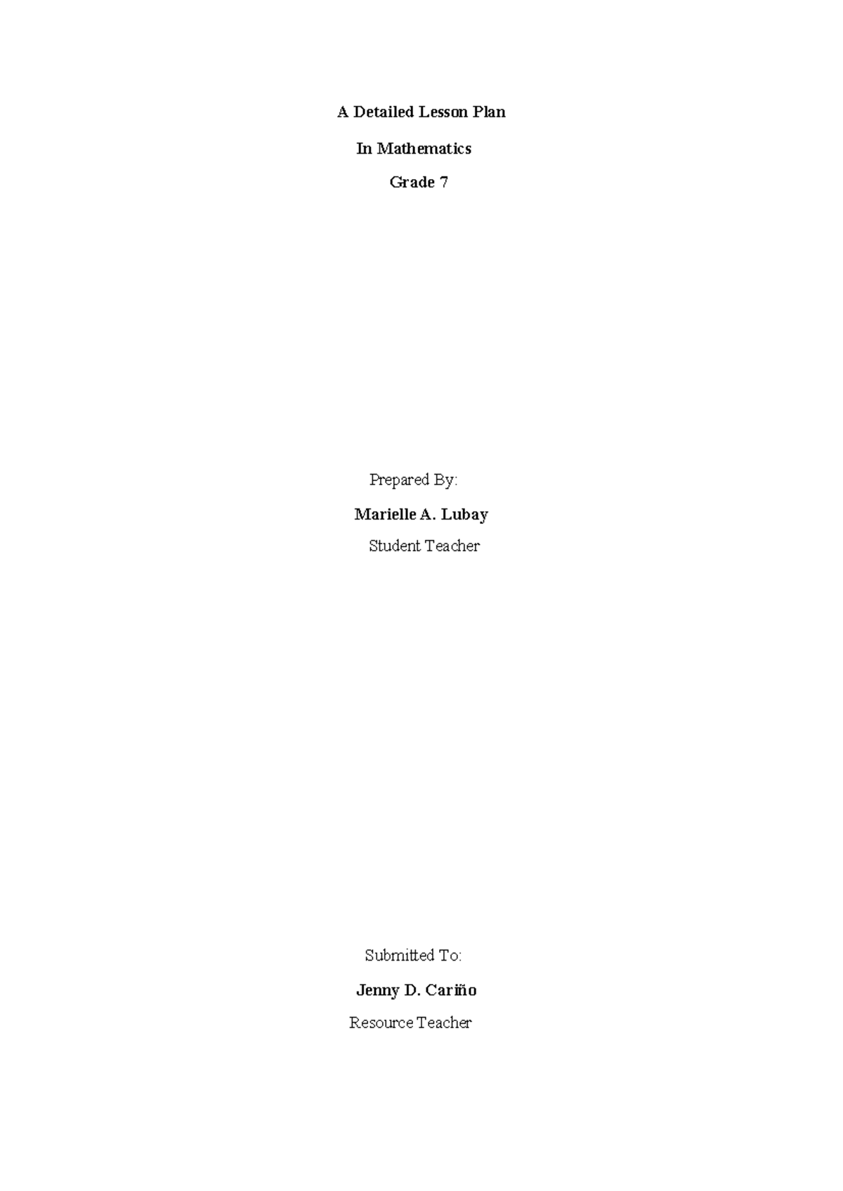 kinds of angles, detailed lesson plan - A Detailed Lesson Plan In ...