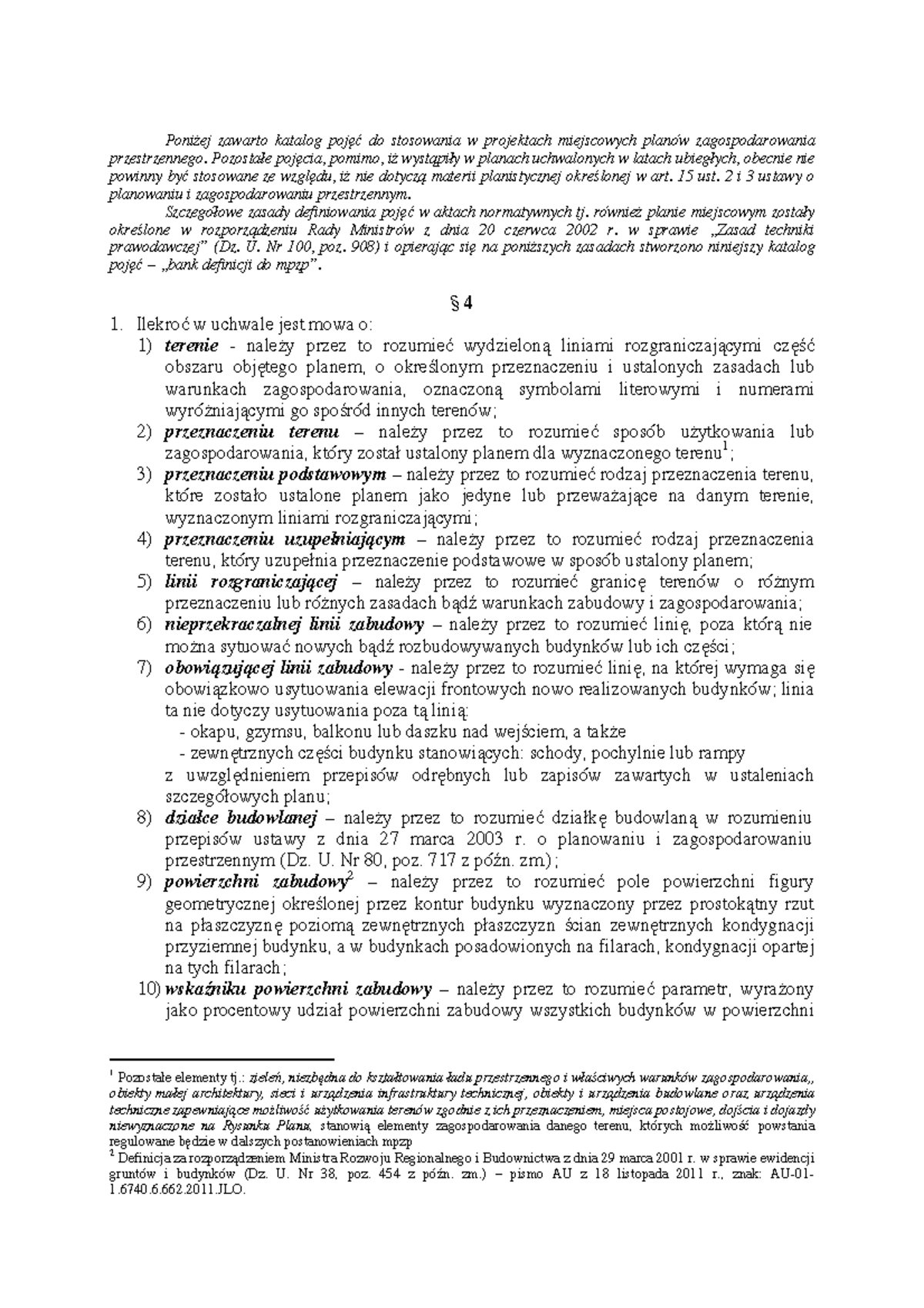 MPZP - Definicje POJĘĆ - Poni ej zawarto katalog poj do stosowania w projektach miejscowych ...