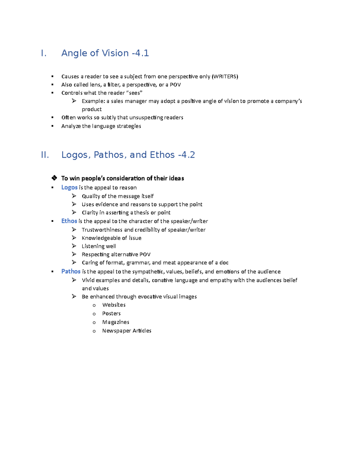 Allyn and Bacon 4.1-4.3 - I. Angle of Vision -4. Causes a reader to see ...
