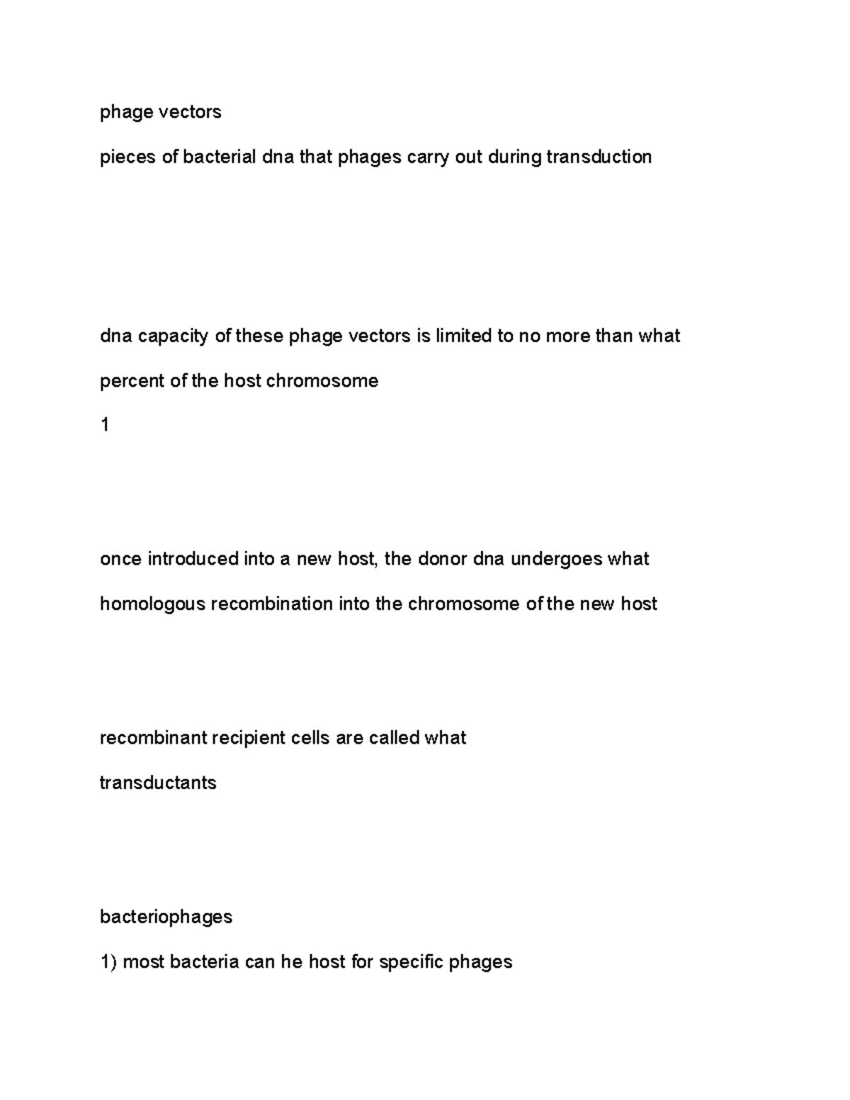 Phage vectors - Google Docs - phage vectors pieces of bacterial dna ...