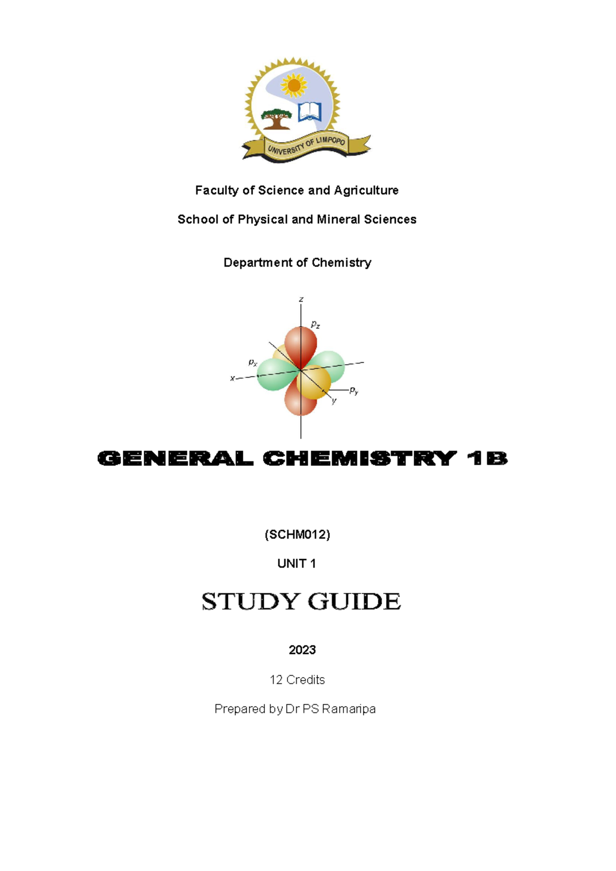 2023 SCHM012 (Unit 1) Study Guide - Faculty of Science and Agriculture ...