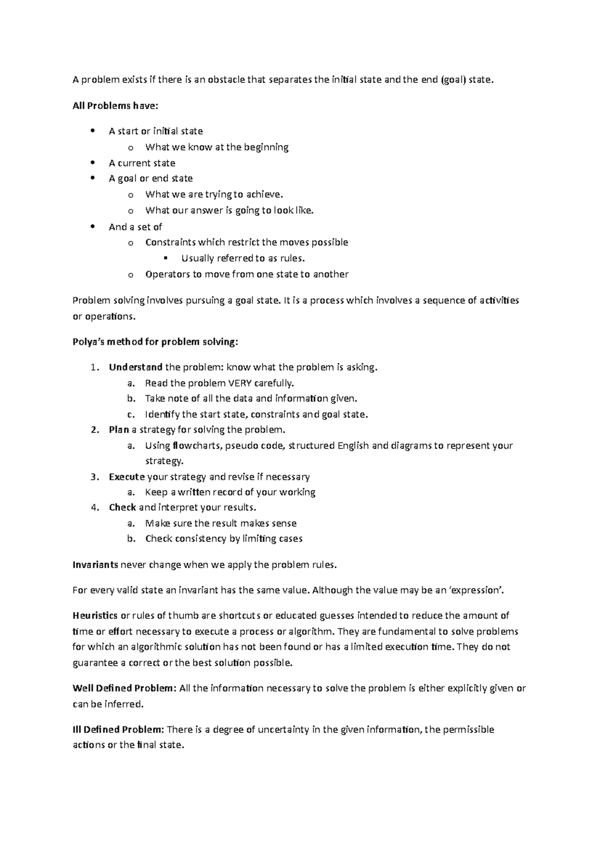 Csci103 Eos Study - A problem exists if there is an obstacle that ...